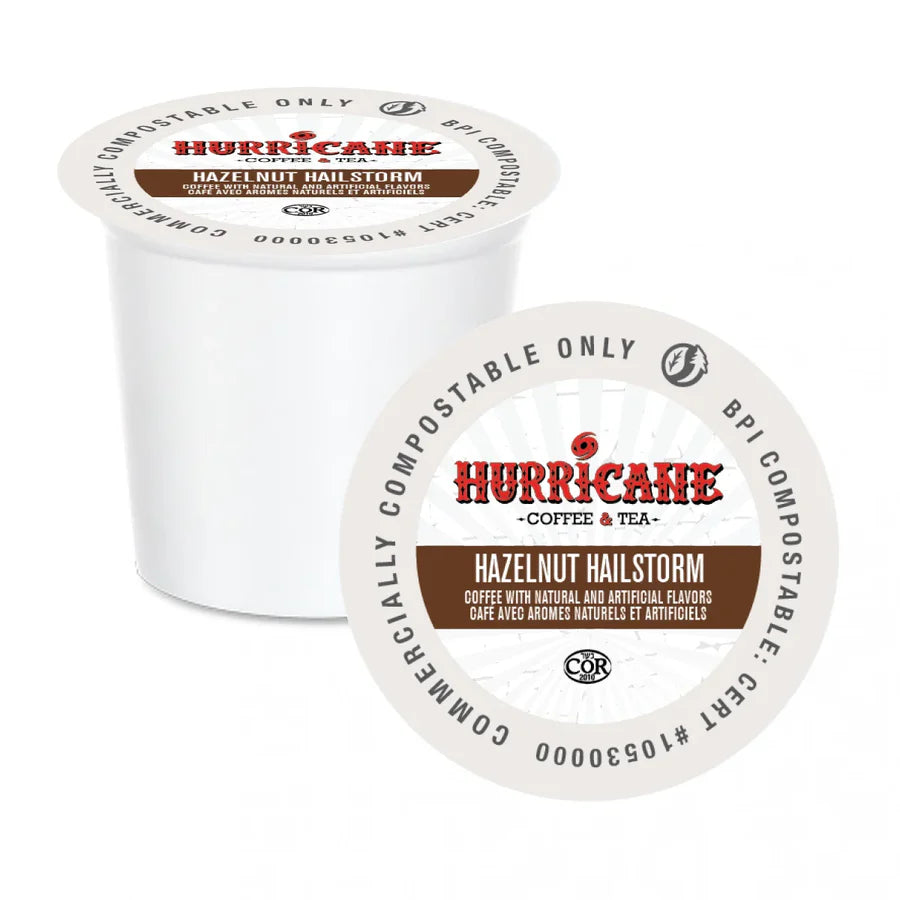 Hurricane Hazelnut Storm, 20 Single Serve Compostable Pods – Bean Here ...