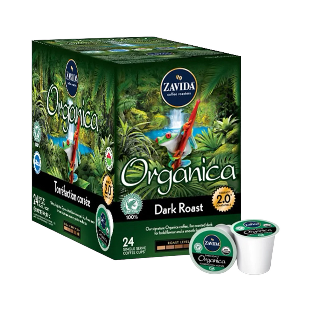 Zavida Organica Dark Roast Single Serve K-Cup® 24 Pods – Bean Here Bean ...