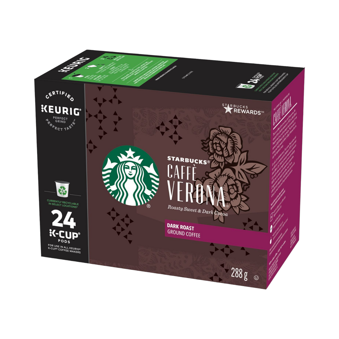 Starbucks Verona Single Serve Coffee K-Cup® 24 Pods – Bean Here Bean ...